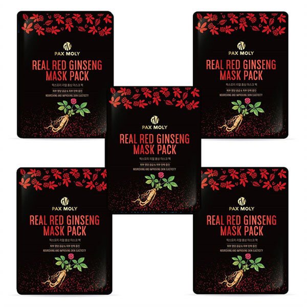 Pax Moly Real Ginseng Mask Pack - 5 Sheet Set - Online Shopping in ...