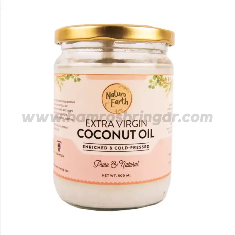 Naturo Earth Organic Cold Pressed Extra Virgin Coconut Oil - 500 ml ...