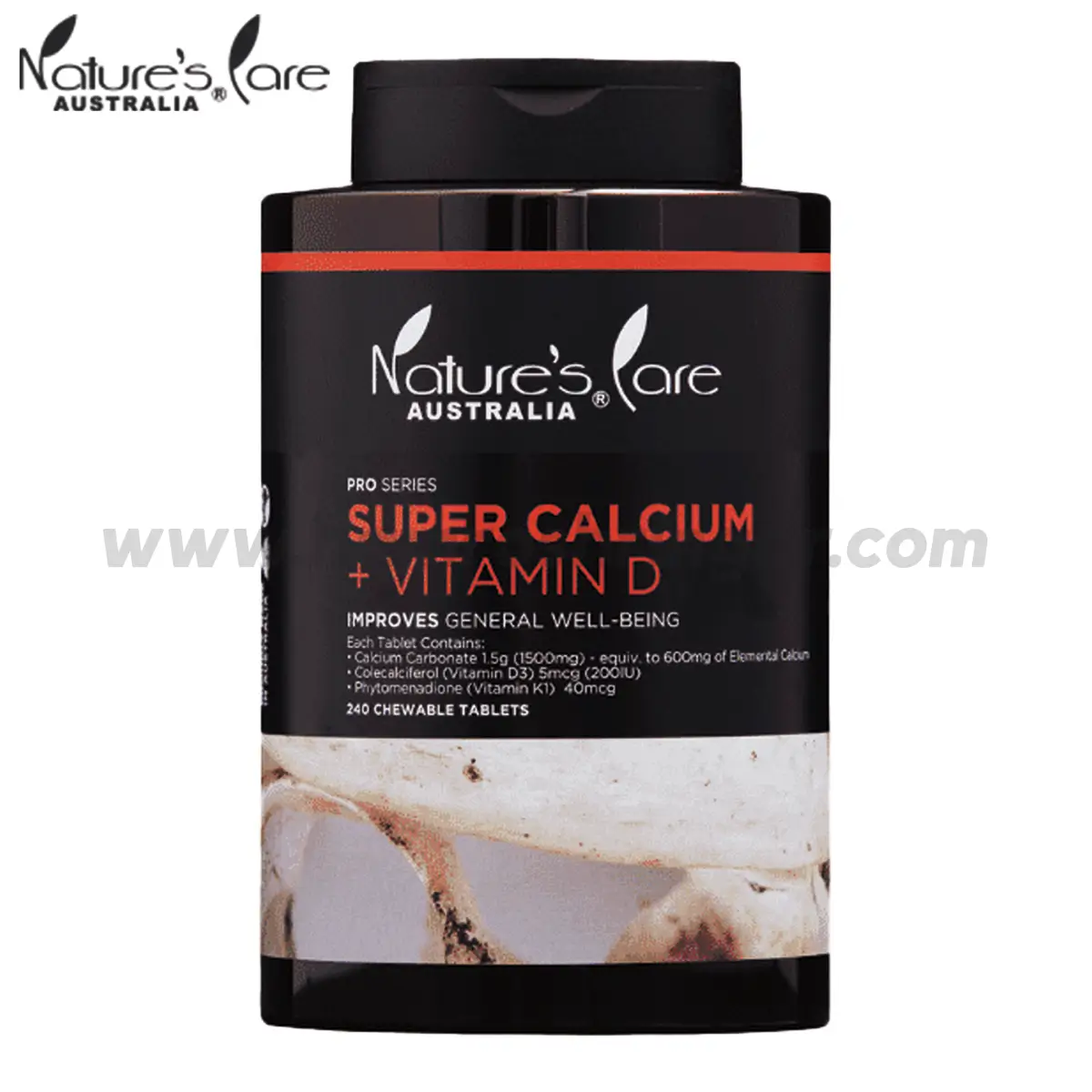 Nature's Care Australia Super Calcium + Vitamin D - 240 Chewable ...